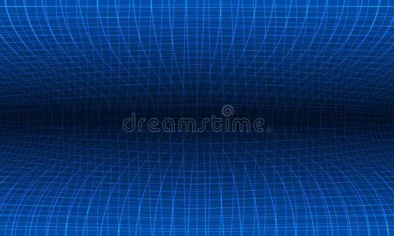 Perspective Synthwave Grid with Depth of Field Effect. Abstract ...