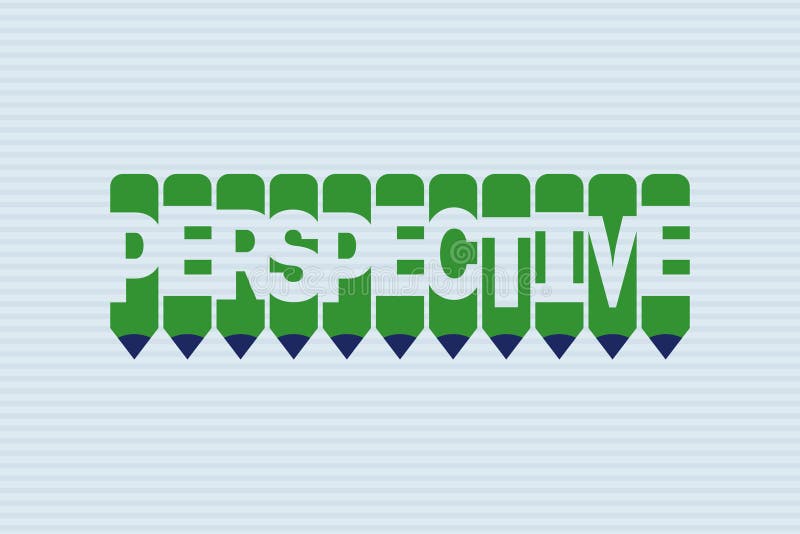 Perspective Text with Pen Symbol Creative Ideas Design. Perspective ...