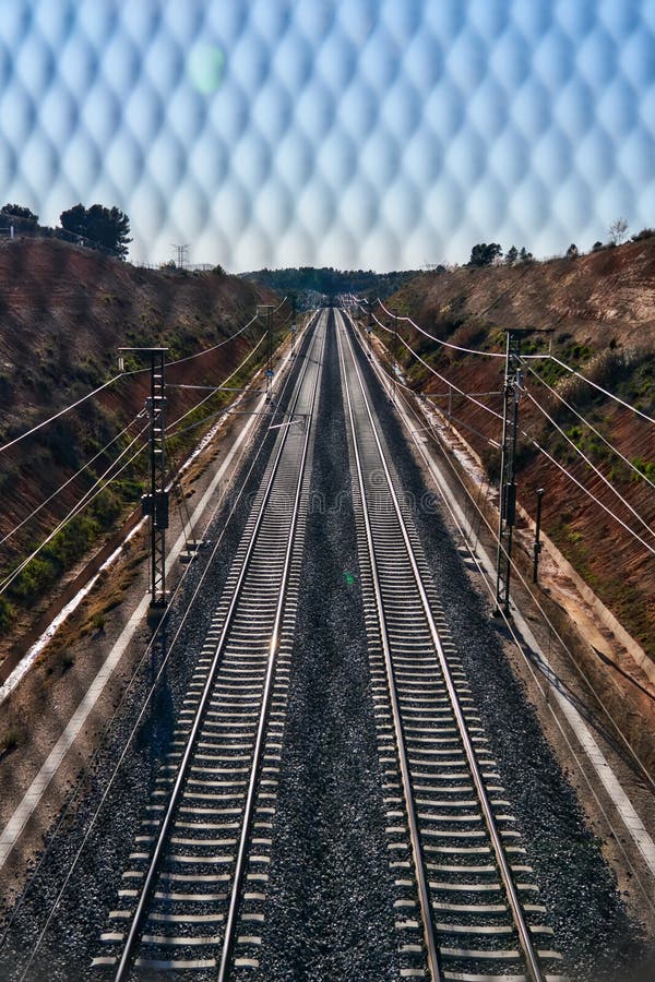 Perspective train line stock photo. Image of industry - 175693688