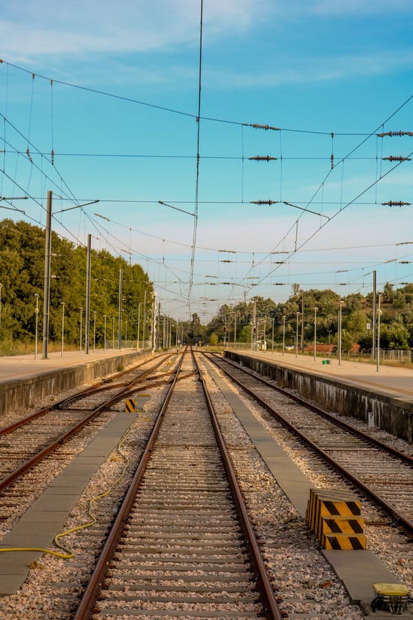 Perspective from Train Line. Stock Image - Image of station, transport ...