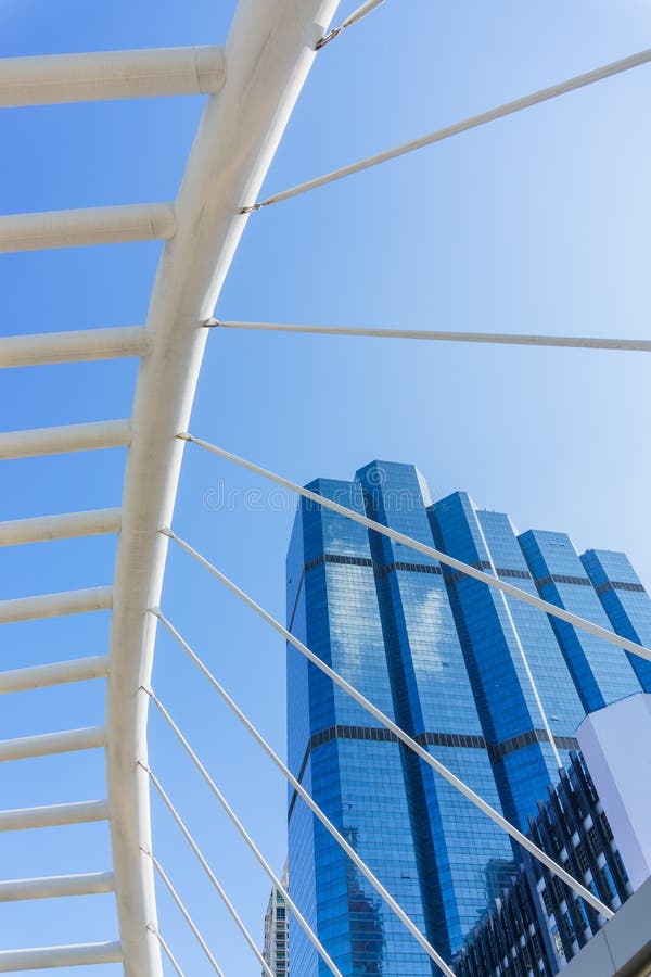 Perspective and Underside Angle View To Glass Building Stock Photo ...
