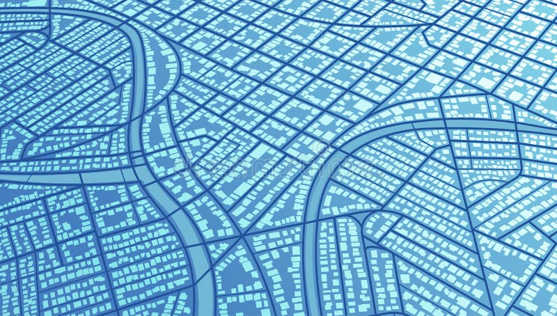 Perspective View from Above the Map Buildings. Navigate Mapping ...