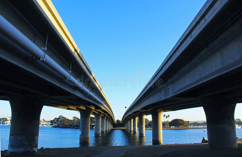 Bay bridge stock photo. Image of cement, bridge, perspective - 86682794