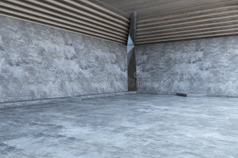 Perspective View on Blank Concrete Floor for Your Product Presentation ...