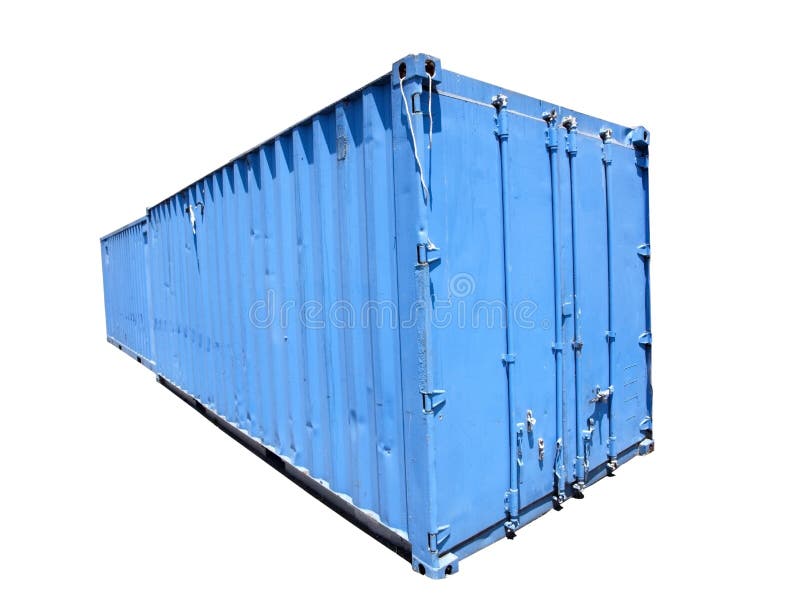 Blue Cargo Container stock image. Image of container - 121974965