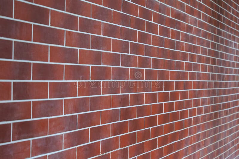 Angled Brick Wall Perspective Stock Image - Image of converging ...