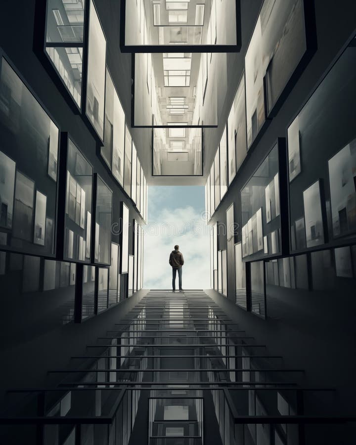 Perspective View of a Building, Abstract Image. Stock Illustration ...