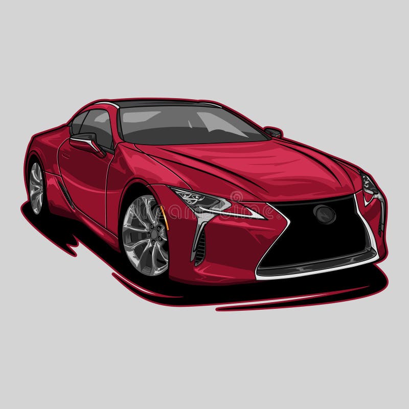 Lexus LC500 stock vector. Illustration of workshop, drive - 274221872