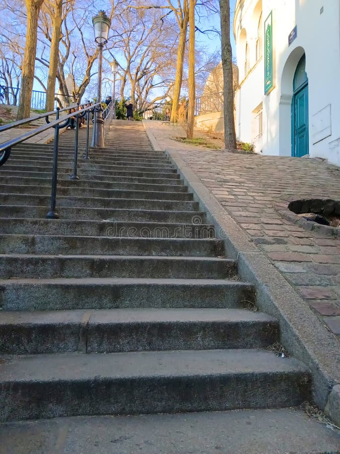 A Perspective View of Cemented Stairs Stock Image - Image of lines ...