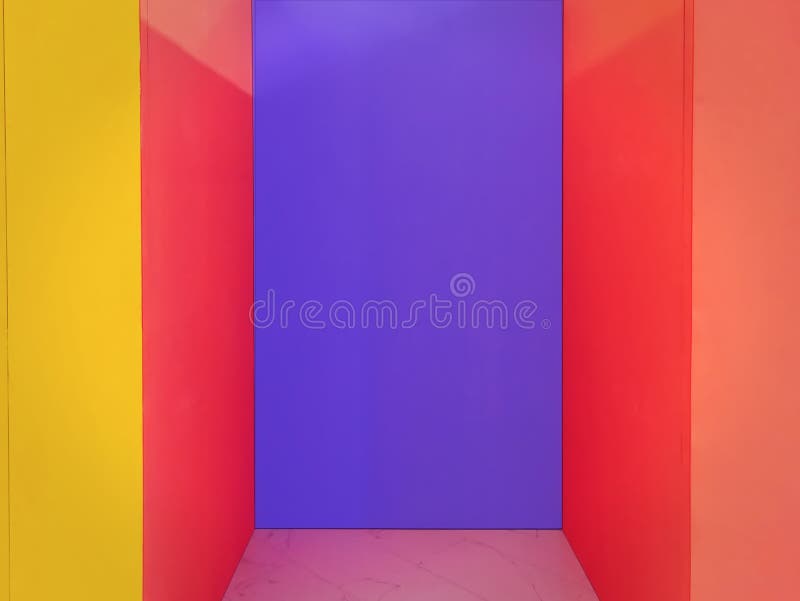 View of Colorful Vivid Surrounding Walls Background Stock Photo - Image ...
