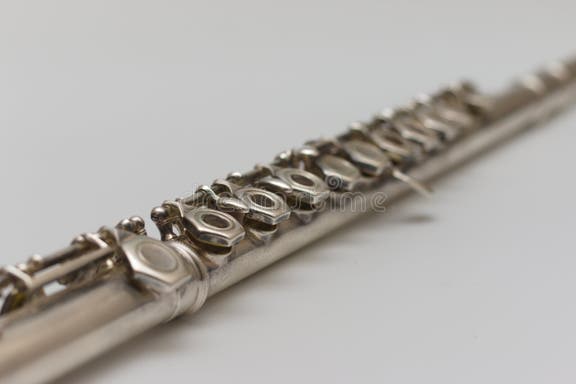 Perspective View of a Flute on White Stock Photo - Image of musicians ...