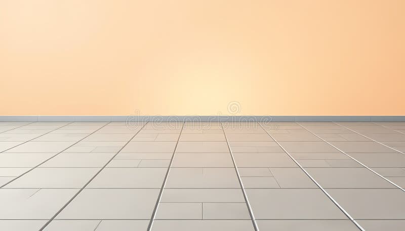 Perspective View of Grey Tile Floor with Soft Gradient Background Stock ...