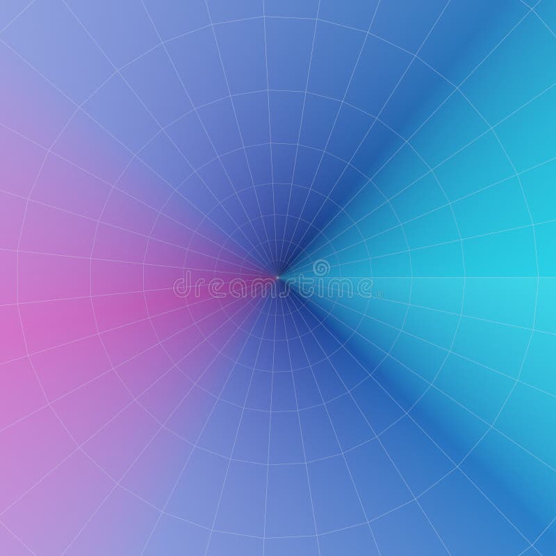 Perspective View Inside a Gradient Colored Cone Stock Illustration ...