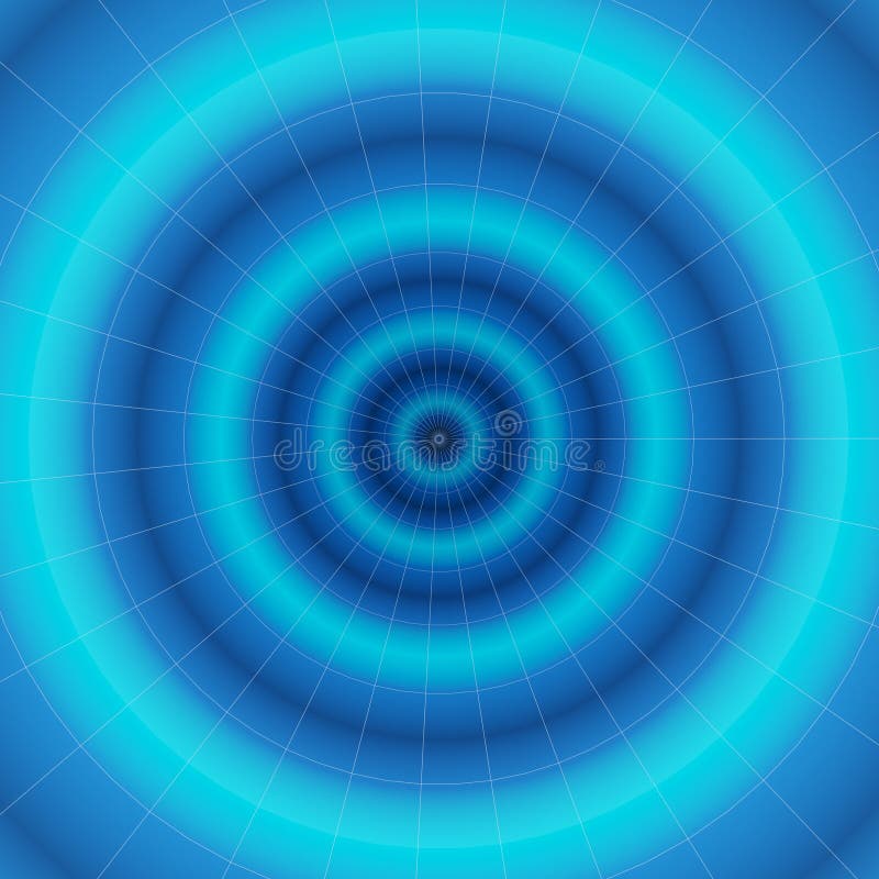 Perspective View Inside a Turquoise Cone Stock Illustration ...