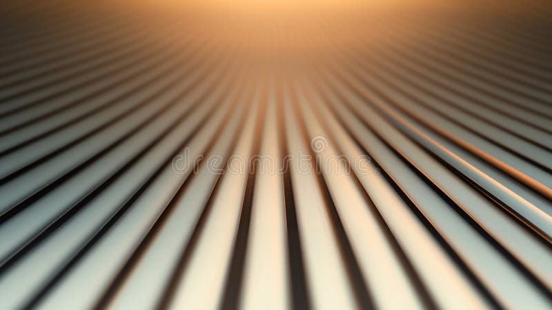 Perspective View of Lines Converging Towards a Warm Light Source at ...