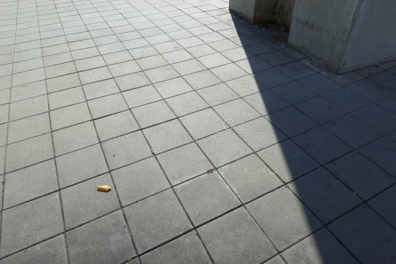 Perspective View of Monotone Gray Brick Stone on the Ground for Street ...