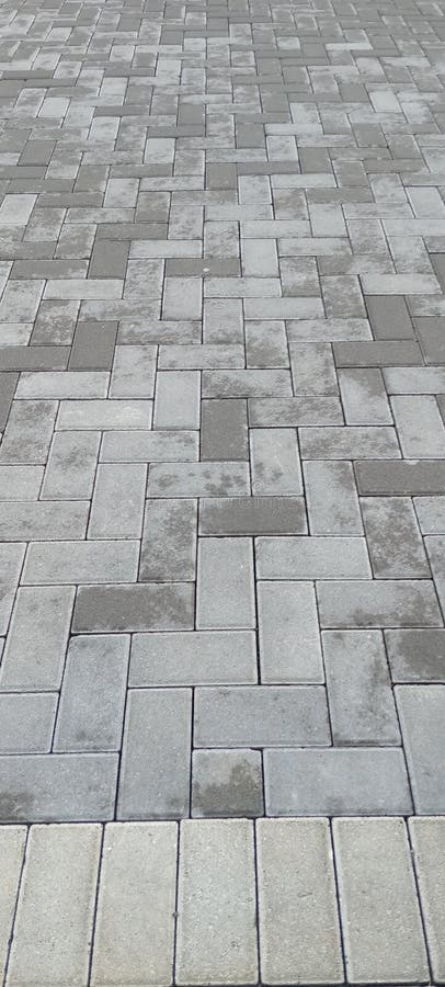 Perspective View of Pavement with Interlocking Textured Bricks Seamless ...