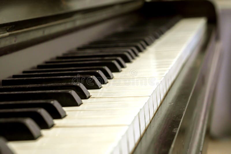 Perspective View of Piano Keyboard Stock Photo - Image of background ...