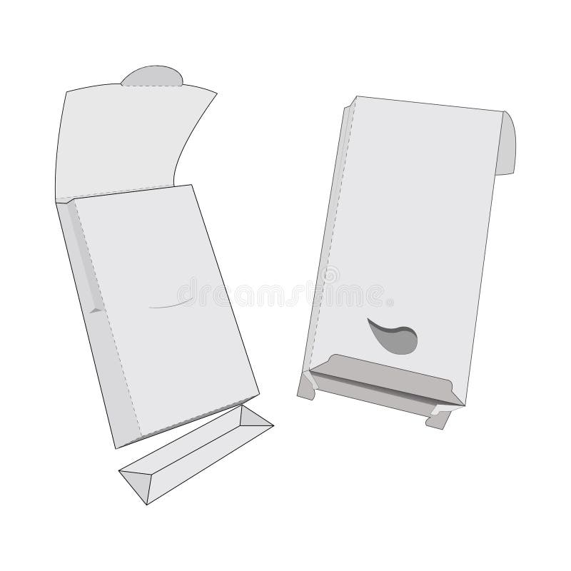 Perspective View or Render of 3D Box Vector Stock Illustration ...