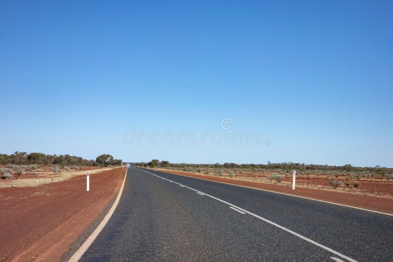Perspective View of a Road in Western Australia in Outback Area with ...