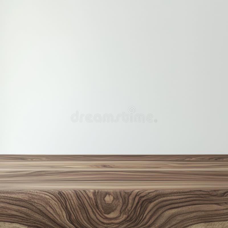 A Perspective View of a Rustic Wooden Tabletop Against a White ...