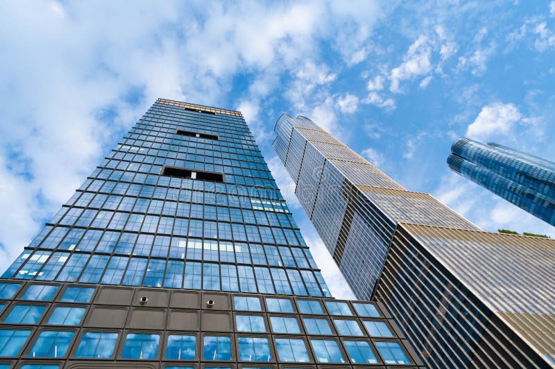 Perspective View. Skyscraper Building Architecture. Skyscraper Modern ...