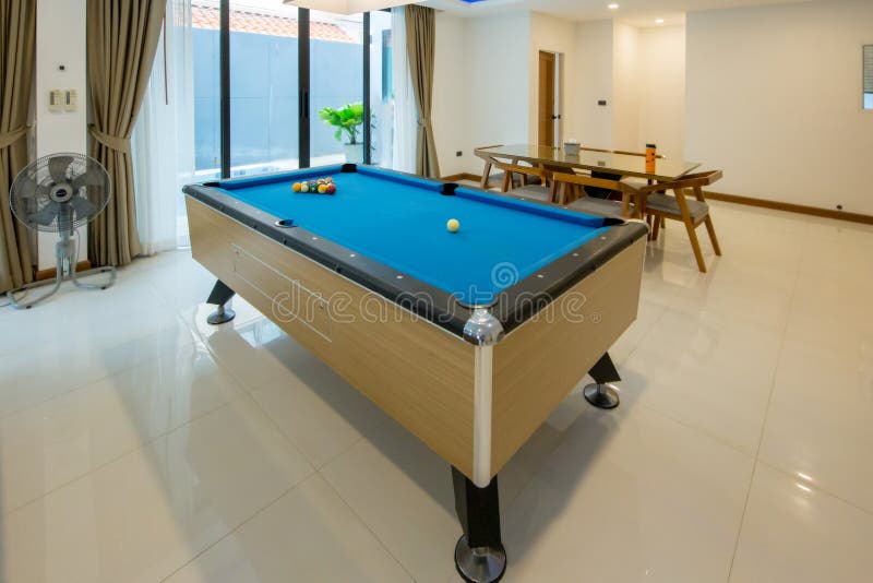 Perspective View of Snooker Table or Pool Table Stock Image - Image of ...