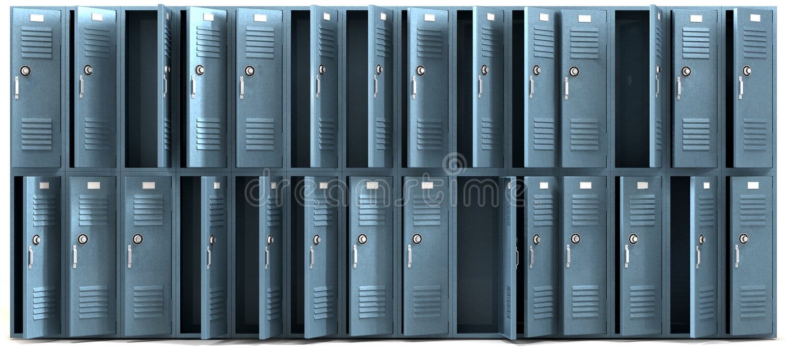 School Lockers Front stock illustration. Illustration of storage - 42983165