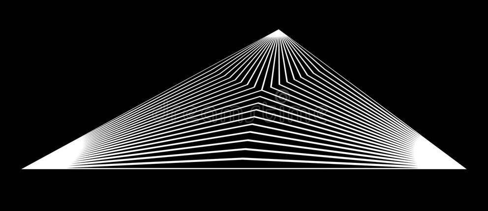 Perspective View To Geometric Triangle Shape with Lines As Modern ...