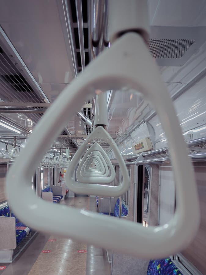 Perspective View of White Triangular-shaped Handle Grips Stock Photo ...