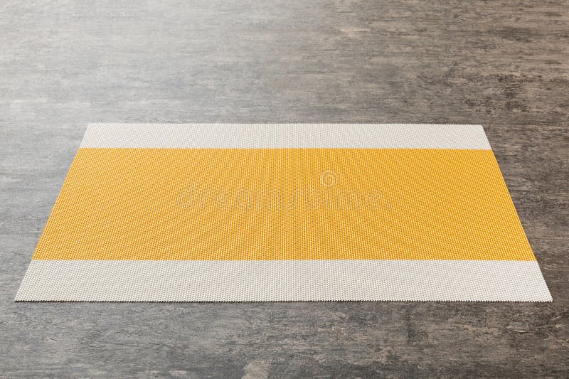 Perspective View of Yellow Tablecloth for Food on Cement Background ...