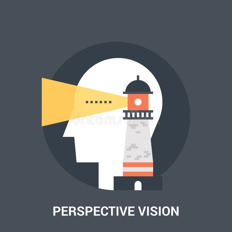 Perspective Vision Flat Icon Design Concept Stock Vector - Illustration ...
