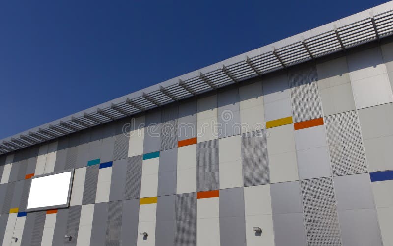 Perspective Wall With Colored Elements Stock Photo - Image of ...