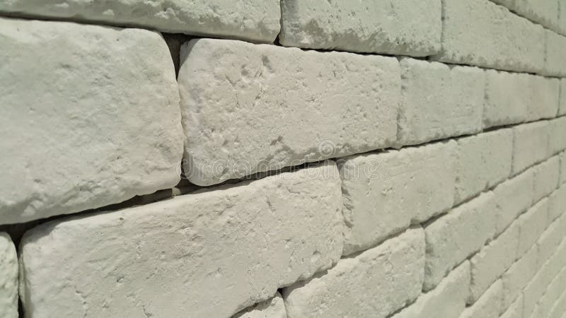 Perspective White Brick Wall Pattern. Stock Photo - Image of clean ...