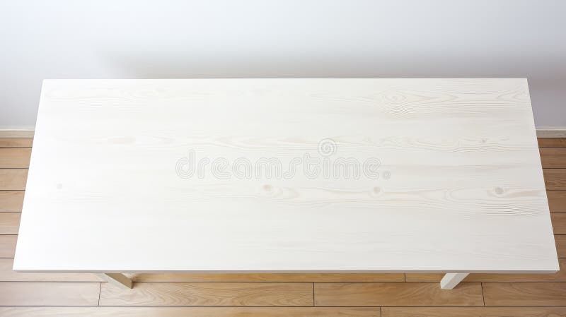 Perspective White Wood Table Overhead Stock Illustration - Illustration ...