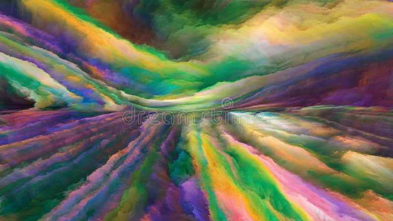Perspectives of Abstract Landscape Stock Illustration - Illustration of ...