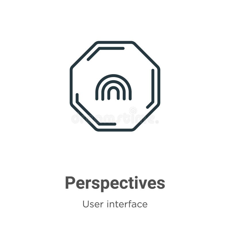 Perspectives Outline Vector Icon. Thin Line Black Perspectives Icon ...