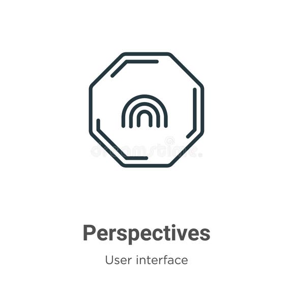 Perspectives Outline Vector Icon. Thin Line Black Perspectives Icon ...