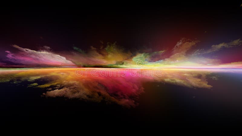 Perspectives of Sunset stock illustration. Illustration of morning ...