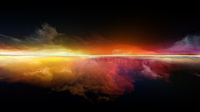 Perspectives of Sunset stock illustration. Illustration of illuminate ...