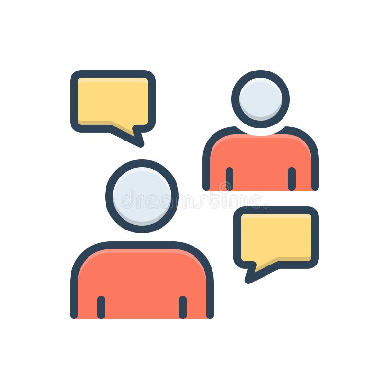 Color Illustration Icon for Persuasive, Discussion and Negotiation ...