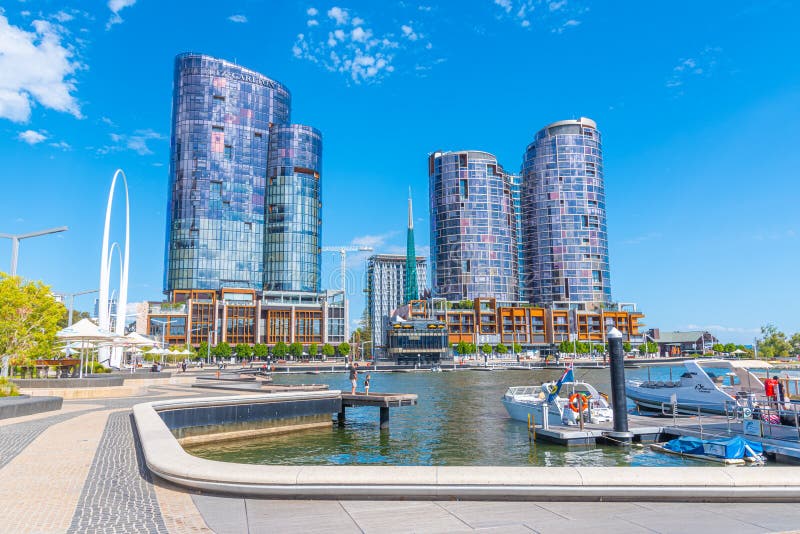 PERTH, AUSTRALIA, JANUARY 16, 2020: Hotel and Office Building at ...