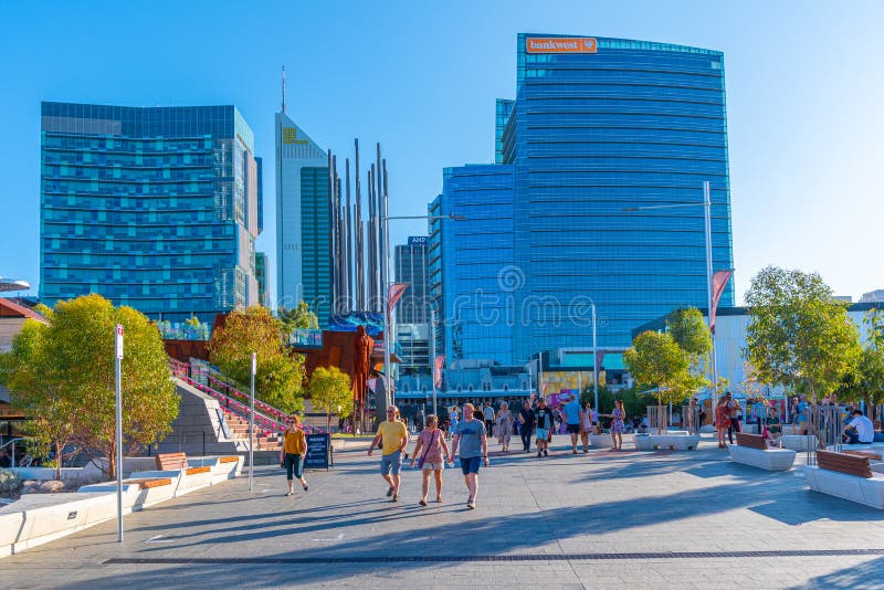 Perth Yagan Square Art Display Editorial Stock Photo - Image of ...