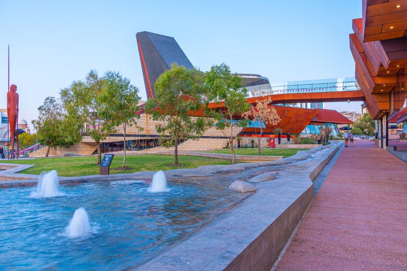 PERTH, AUSTRALIA, JANUARY 19, 2020: Sunset View of Yagan Square in ...
