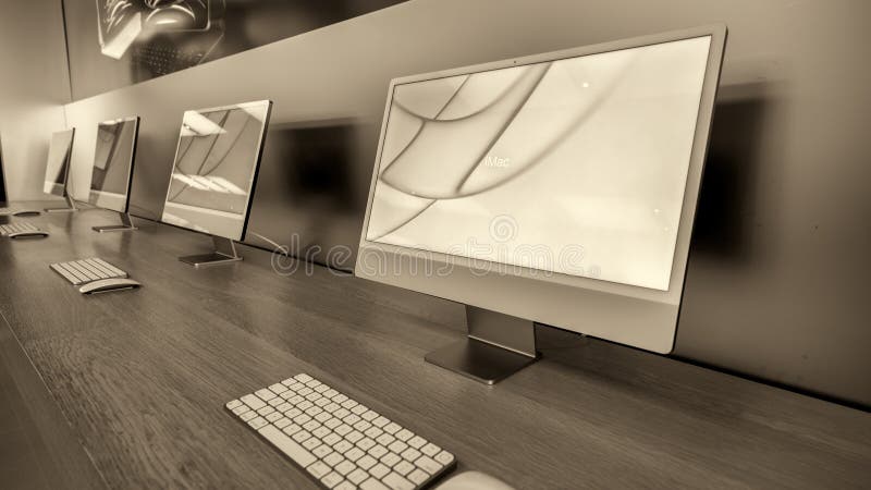 Perth, Australia - September 12, 2023: Apple Store Interior with Tech ...