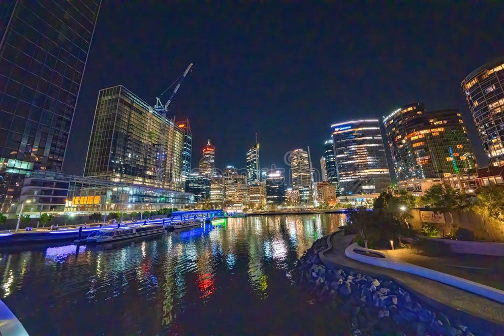 Perth, Australia - September 11, 2023: Elizabeth Quay at Night ...