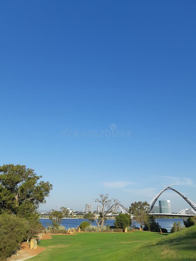 Perth Bridge Western Australia Stock Photo - Image of wind, plant ...