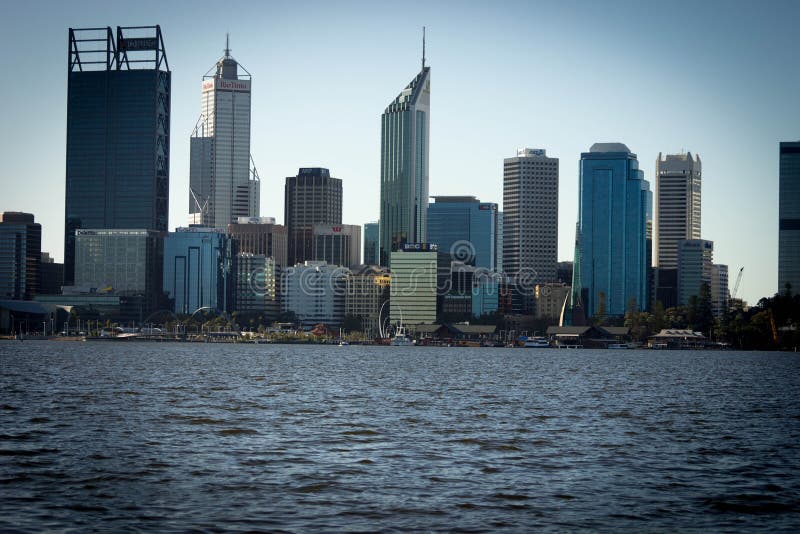 Perth city editorial stock image. Image of light, front - 71322834