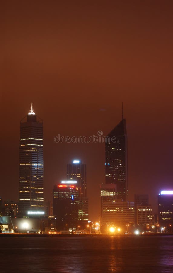 City of Perth Night Scene stock photo. Image of view, urban - 559676