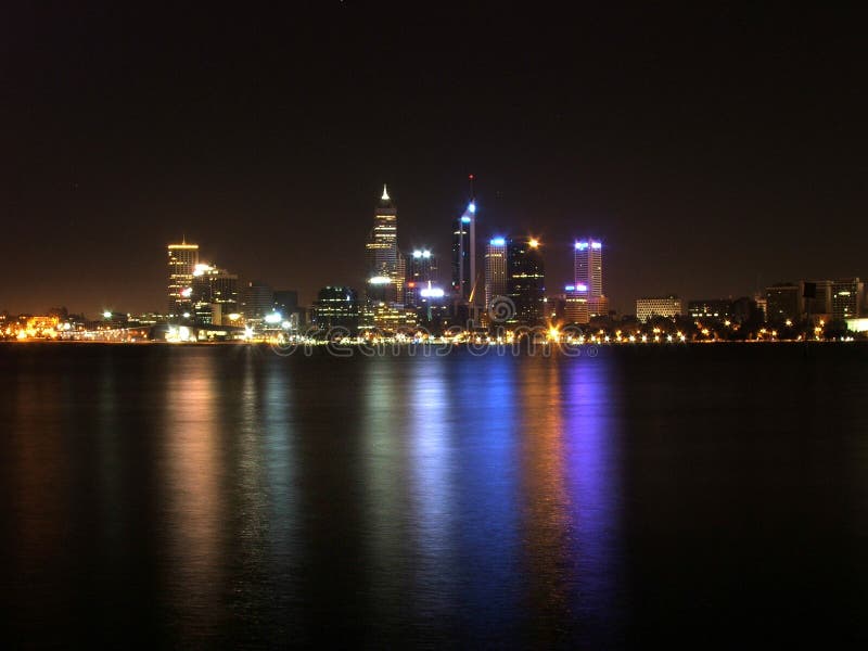Perth City Night stock photo. Image of colourful, building - 169974